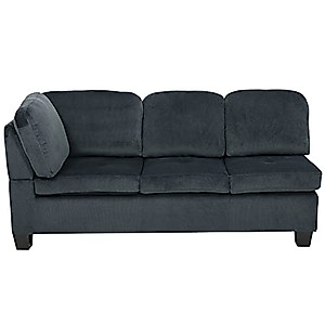 Christopher Knight Home Canterbury Fabric Sectional Set, Charcoal