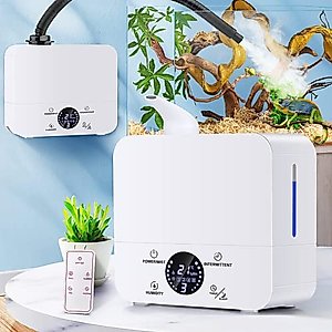 Reptile Humidifiers, Reptile Fogger for Terrariums, Smart Touch Screen Adjustable Fogger with Timer, Intelligent Constant Humidity Reptile Fogger for Reptiles/Amphibians