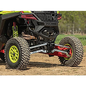 SuperATV Black Rear Receiver Hitch for 2022+ Polaris RZR Pro R/Pro R 4 - Fits Standard 2" Attachments | 3/16" Heavy-Duty Steel | Cotter & Hinge Pins | Access Hole to Change Rear Differential Oil