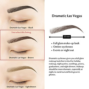 Bliss and Beyond USA | Microblading & Shading Tattoo | A combination of hair stoke and powdered brows | Non-toxic | Vegan friendly (Dramatic Las Vegas, Brown)