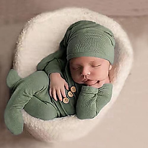 Newborn Photography Props Elf Costume Baby jumpsuit With Hats for Baby Boys Girls Photoshoot Outfits