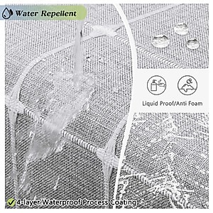 Boho Long Shower Curtain, 72x78 Inches Long Linen Thick Fabric Shower Curtain with Tassels,Tall Modern Farmhouse Neutral Textured Cloth Shower Curtains for Bathroom, Water Repellent, 72x78, Gray/Grey