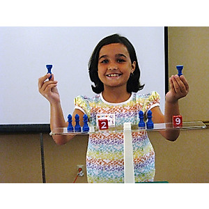 Hands-On Equations® Class Set for Teacher and 20 Students. Includes The Teacher Demonstration Balance Scale and Game Pieces and 20 Sets of Student Manipulatives. Grade 3 and up.