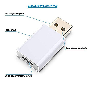 USB C Female to USB A Male Adapter,Compatible with Apple MagSafe Watch 7/8 to USB Wall Plug,Type-C to A Charger Cable Converter for iPhone 14 13 12 Mini Pro Max,iPad,Galaxy Note,Google Pixel 6 5 4XL