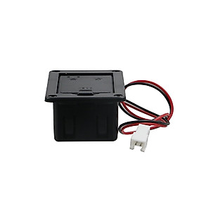 Geesatis 1 pcs 9V Battery Box Case Holder Guitar Plastic 2-Pin Black Pickup Battery for Guitar Bass Pickup Replacement Tool, No Terminal