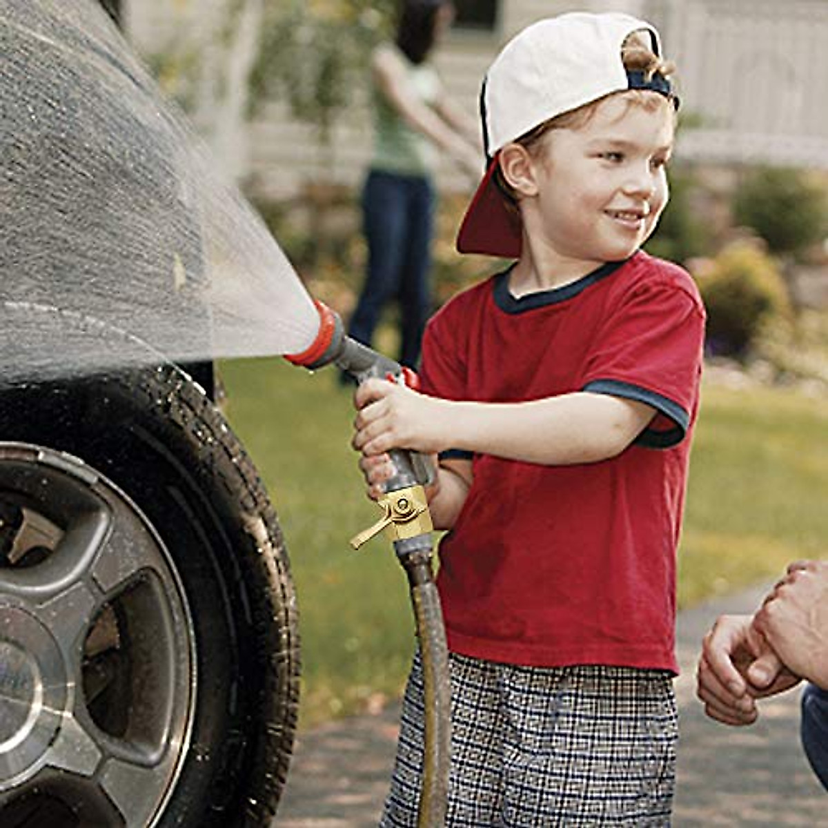 Lifynste Heavy Duty Brass Garden Hose Shut Off Valve, 3/4 Inch, 2 Sets