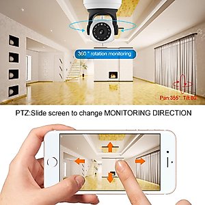 Indoor Security Camera, Cameras for Home Security with Phone App Pet Camera and Motion Detection, 2-Way Audio, Night Vision,Cat/Dog/Nanny/Baby Camera with Cloud Service