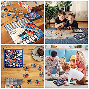 KISLANE Dice Tray 8 Pieces Folding Square Dice Tray, Felt Dice Tray Holder for DND, RPG, MTG and Other Board Games (Violet, Coffee, Green, Red, Rose Red, Gray, Yellow and Blue)