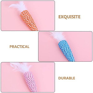 balacoo 4pcs Cat Carrot Toy Cat Dental Chew Ball Braided Dog Rope Toys Cat Chew Toy Catnip Toys Cat Toys Dog Chew Toys for Small Dogs Wand Kitten Toys The Cat Indoor Cat Artificial