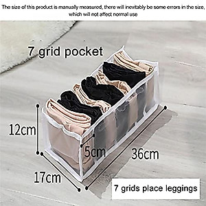 JEK Underwear Drawer Organizer, 3 Sets Closet Storage Boxes Dresser Drawer Organizers for Underwear, Socks, Clothes, Stockings, Scarves, Ties and Bras