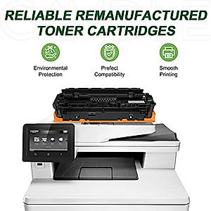 CAVDLE 410X Remanufactuared Toner Cartridge Replacement for CF410X 410X Work with Color MFP M377dw M452dn M452dw M452nw M477fdw M477fnw M477fdn Printer (Black Cyan Yellow Magenta, 4-Pack)