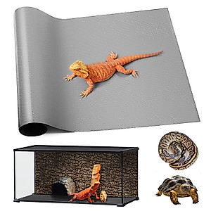 Reptile Carpet, Bearded Dragon Tank Accessories, Terrarium Liner Bedding, Non-Adhesive Reptile Substrate Mat for Bearded Dragon, Leopard Gecko, Snake, Lizard, Tortoise, Iguana Reptile Tank(18x36")