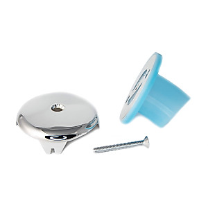 BlueVue Overflow Gasket Kit with 3-1/8" Overflow Cover for Stopping Tub Leaks, Chrome
