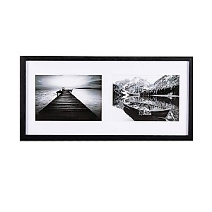 UMICAL 5x7 Picture Frame 2-Opening Collage Picture Frames Gallery Style Black Wood Landscape Photo Frames with HD Plexiglass for Tabletop Stand and Wall Mounting