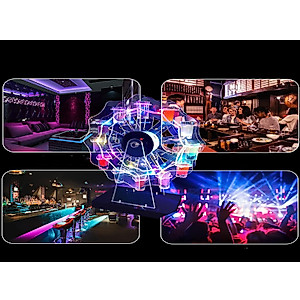 Liquor Shelves Ferris Wheel Tequila LED Liquor Bottle Display Shelf ,Ice Wine Stand, Colorful Light Spinning Stand with 12 Glasses Cups, Party Bar Drinking Tumblers Stand for Birthday, Wedding