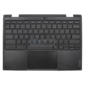Rinbers Laptop Palmrest Upper Case with US Keyboard Touchpad Assembly Replacement Part for Lenovo 500e Chromebook 2nd Gen 81MC 5CB0T79601 5CB0Y57803