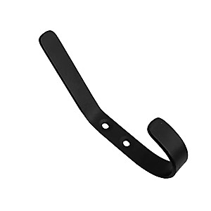 Handmade Metal Double Coat Hooks Set of 3 Pcs Wrought Iron Wall Mounted Hooks for Office and Home Matt Black Powder Coated Hooks by Living Ideas