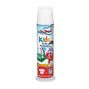 Aquafresh Kids Pump Cavity Protection Bubble Mint Fluoride Toothpaste for Cavity Protection, 4.6 ounce (pack of 2)