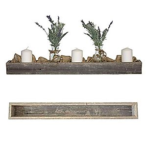 BARNWOODUSA Rustic Centerpiece Barnwood Box | Dining Room Table Decorations for Home Décor | Coffe Table Décor | Planter Box | Fireplace Mantel Farmhouse Ornament | 35.5" L
