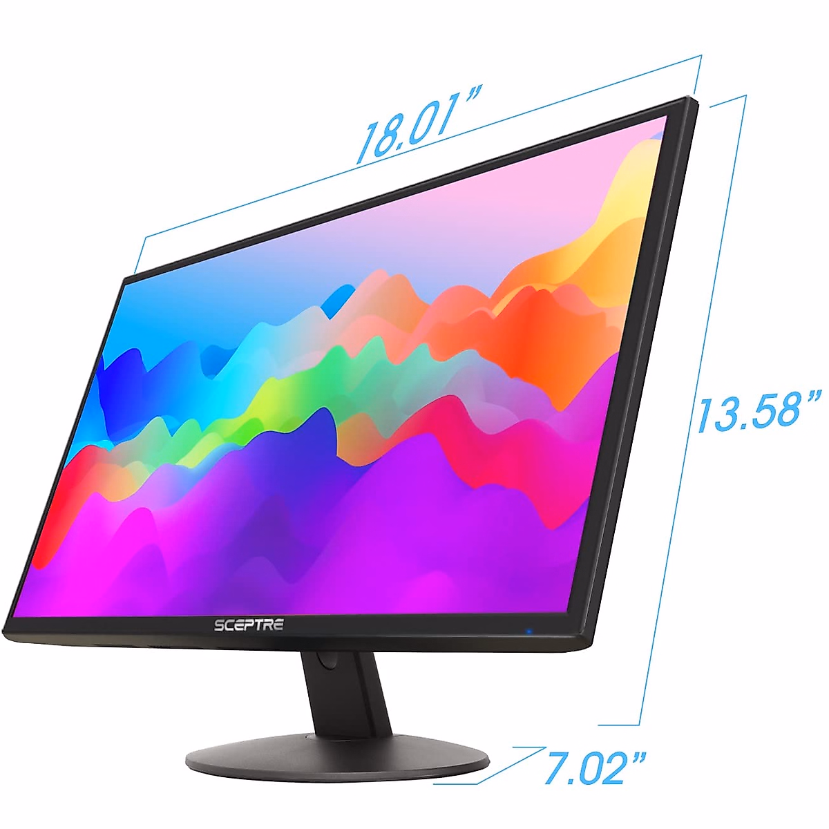 Sceptre 20" 1600 x 900 75Hz LED Monitor 2x HDMI VGA Built-in Speakers, sRGB 99% Machine Black (E209W-16003RT series)