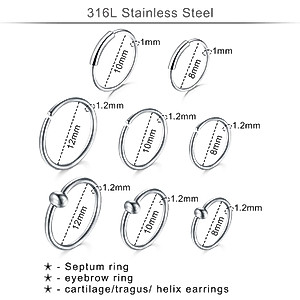 JIESIBAO 75PCS Mixed-size Piercing Kits for All Piercings,Stainless Steel Piercing Kit 14G 16G 18G 20G Piecing Needles for Ear Cartilage Tragus Nose Septum Lip Nipple Piercing Tools