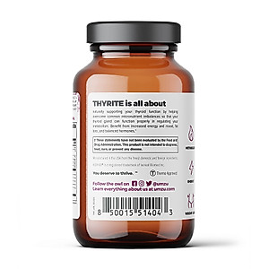 UMZU Thyrite - Supports Thyroid Health & Energy - with Magnesium, Zinc, Copper, Iodine & Selenium - 30 Day Supply - 120 Capsules