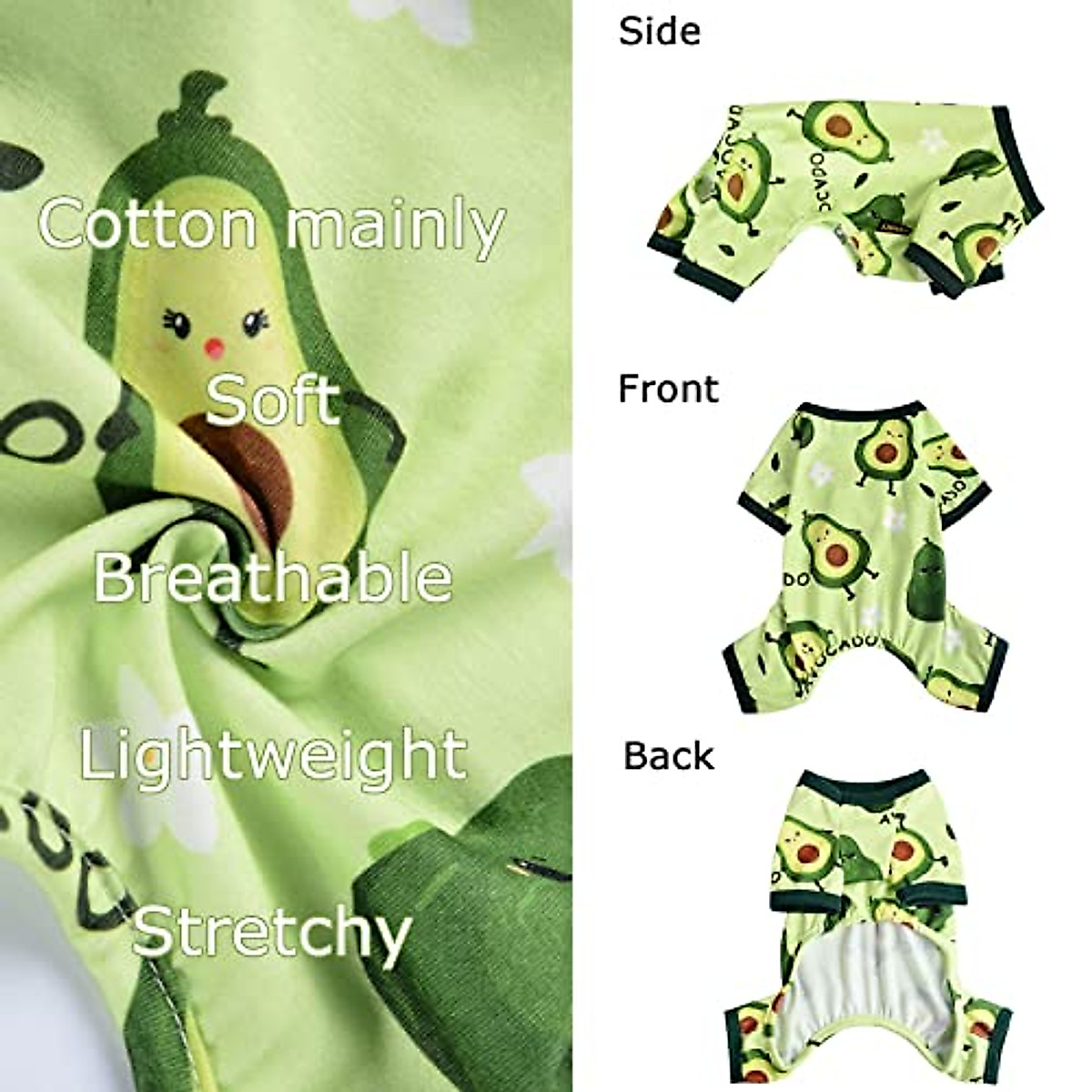 Dog Pajamas for Small Dogs Girl Boy Puppy Pjs Jammies 4 Leg Dog Clothes for Chihuahua Yorkie Summer Fall Onesies Jumpsuit Clothing for Pet Dogs Male Female