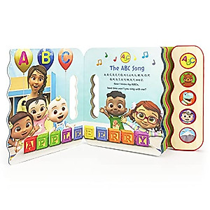 Cocomelon Let's All Sing Together 5-Button Song Book: Sing and Read Toy Book with JJ and Friends