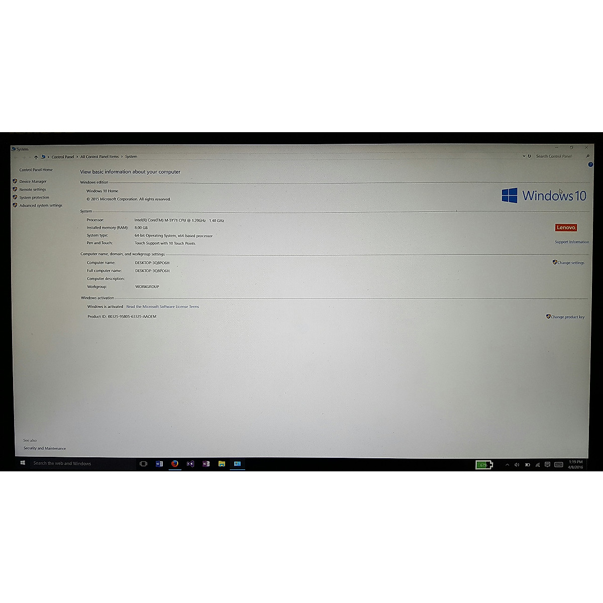 Lenovo Yoga 3 Pro - 13.3" QHD Convertible Ultrabook PC - Intel Core M-5Y71, 8GB RAM, 256GB SSD, Windows 8.1 - Silver