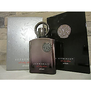 Afnan Supremacy Silver Pour Homme for Men Eau de Parfum Spray, 3.4 Ounce