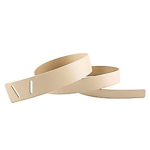 CHIC DIARY Women Fashion Knot Belt for Dress Jeans PU Leather Tie Waist Belt No Buckle Cinch Belt (Beige)