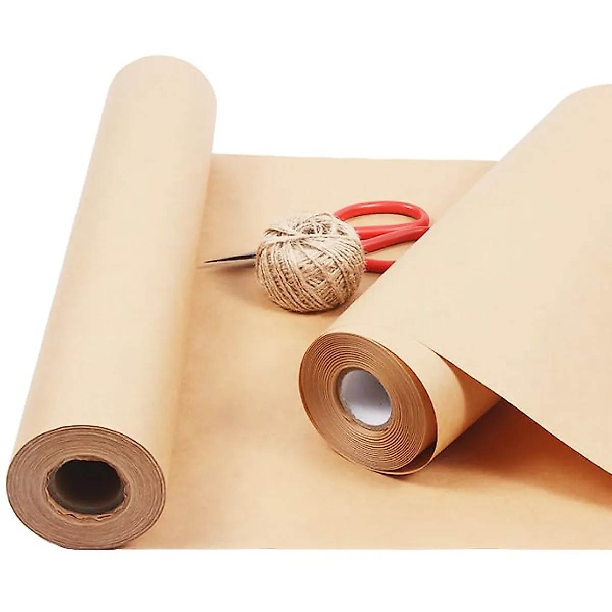 Brown Kraft Paper Roll 17" x100 feet (1200 inches) - Perfect Paper for Packing - Kraft Wrapping Paper for Moving - Floor Masking Paper - 100% Recycled Pa per- (Pack of 1) (17” x 1200", Brown)