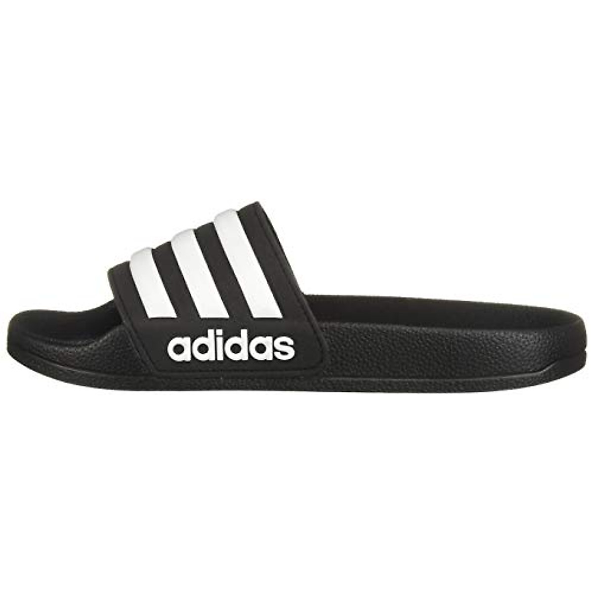 adidas Adilette Shower Slides, Core Black/White/Core Black, 5 US Unisex Big Kid