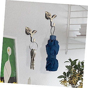 CHILDWEET 4 Sets Iron Wall Coat Hooks Wall Mounted Clothes Hooks for Bedroom Entryway Hallway and Stylish Coat Rack with Hooks for Coats Hats Bags and Towels