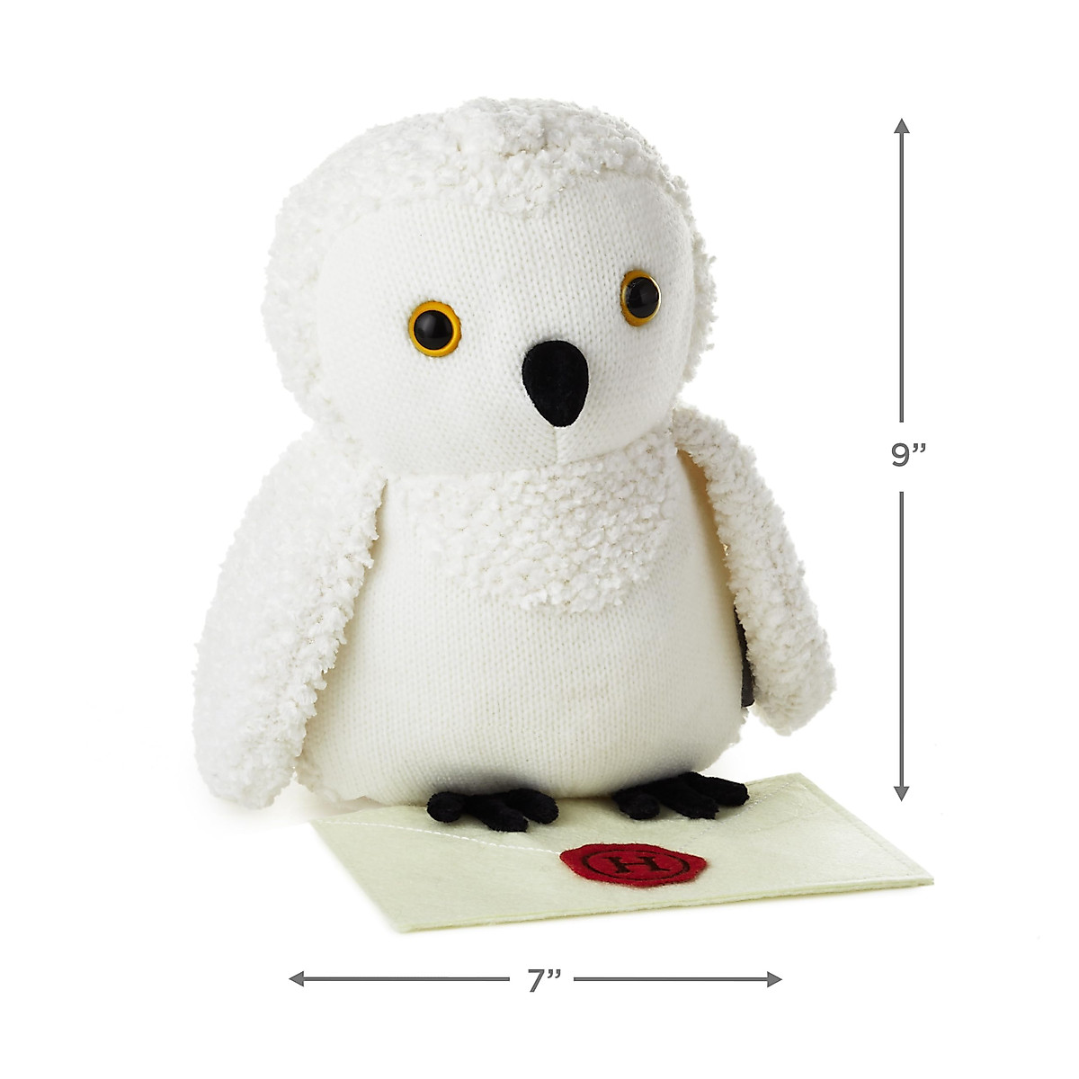 Hallmark Harry Potter Owl Stuffed Animal (Hedwig with Envelope) Gift for Fans, Kids, Adults