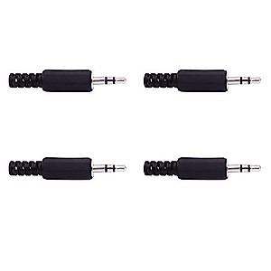 Fancasee 4 Pack 3.5mm Replacement Repair Plug Jack TRS 3 Pole Stereo Male Plug 1/8&quot; 3.5mm Solder Type DIY Audio Cable Connector for Headphone Headset Earphone Cable Repair