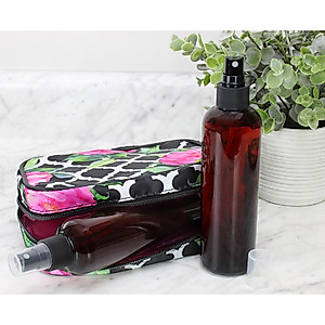 Cornucopia 8oz Amber Brown Plastic Spray Bottles with Fine Mist Atomizers (6-Pack); for DIY Home Cleaning, Aromatherapy, & Beauty Care