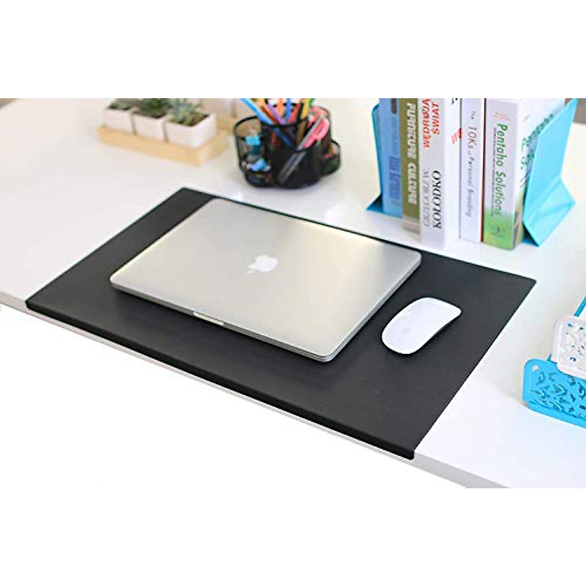Safety Office Desk Pad Table Pad Blotter Protector Waterproof PU Surface Mouse Writing Mat with Full Lip