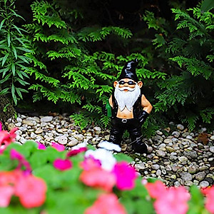 Garden Gnomes Galore Biker Gnome - Harley Gnome Compatible with Harley Davidson Gifts for Men- Garden Gnomes Outdoor Yard Gnomes - Knome Garden Giant Gnome Yard Gnome