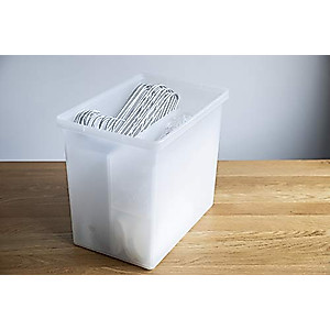 無印良品 MUJI 82219418 Polypropylene Storage Box, Medium, Width 14.6 x Depth 9.8 x Height 6.3 inches (37 x 25 x 16 cm), Translucent