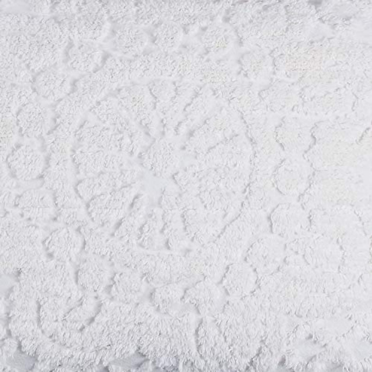 Better Trends Chenille Bedspreads Set Queen Size, Trevor Collection Medallion Design in White - Lightweight bedspreads, 100% Cotton Tufted Cotton Bedspreads