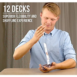 Regal Games Jumbo Playing Cards Set for Adults & Professionals - 6 Red & 6 Blue Large Print Deck of Cards - Blackjack, Euchre, Canasta, Poker Cards - Fun & Travel Playing Cards (12 Pack)