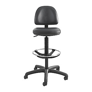 Safco Products Precision Vinyl Extended-Height Chair 3406BV, Height Adjustable, Durable Vinyl, Thick Padded Seat