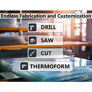 12"x18" (1/8") Spectra Glass Clear Polycarbonate Sheet. UV Coating on Both Sides. Impact and Weather Resistant. DIY, Arts, Crafts, Window Replacement. Sizes are Nominal Cut Within +-1/8". Made in USA