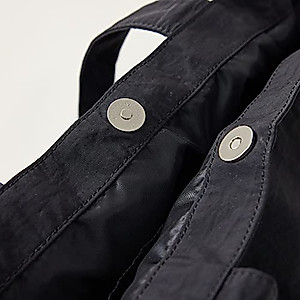 Tote Handbags for Women, 18L Side Cinch Shopper Bag Purse, Hobo Shoulder Bags Lightweight Gym for Work, Workout, Travel (Black)