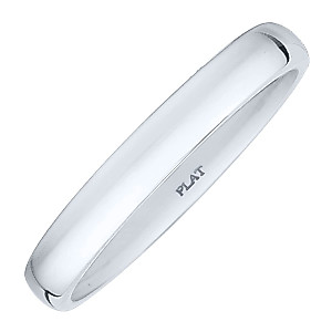 Platinum 3mm Domed Comfort Fit Wedding Band