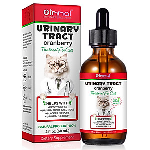 Urinary Tract for Cats, Natural Cat Urinary Tract Infection Treatment Drops - Supports Bladder, Kidney Stone, Dog UTI, Cranberry Kidney Bladder Support Supplement, Chicken Flavor - 60 ml / 2.02oz