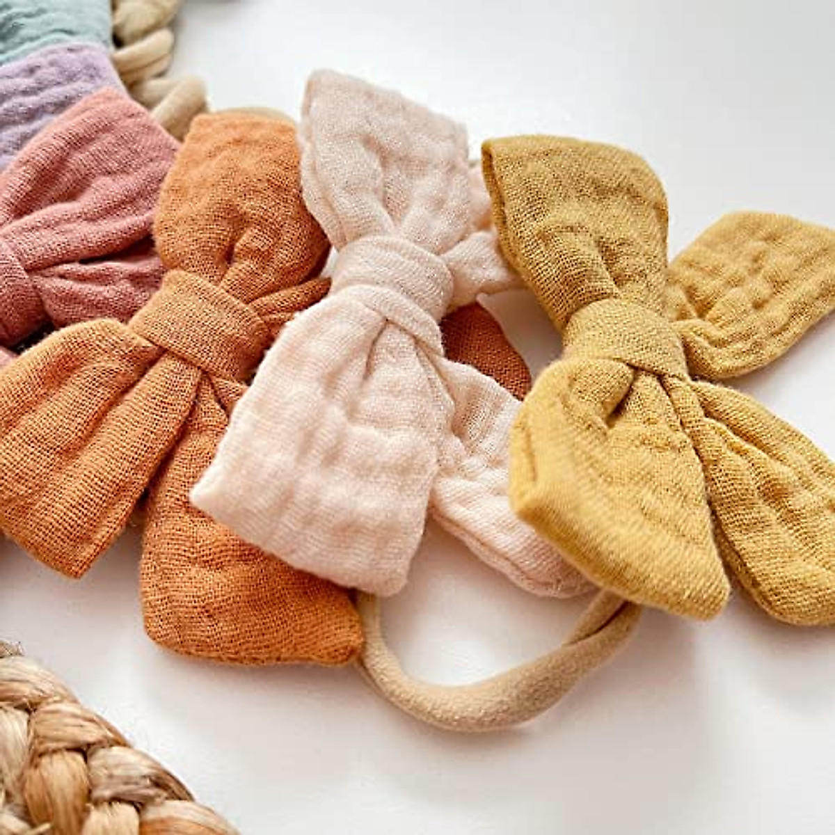 PUCH-KO Baby girl bows headbands for newborn and infant toddler hairbands hair accessories handmade elastic stretchy headband for girls child toddlers kids