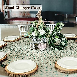 Pllieay 8Pcs 12-13 Inch Wood Slices, Natural Wood Slices for Centerpieces Large Unfinished Round Wood Pieces for Ornaments, Wood Circles for Wedding, Table Centerpieces Decor and Other DIY Crafts