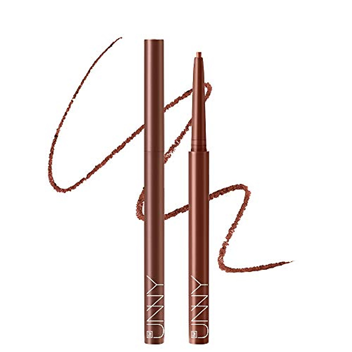 IM UNNY Skinny Fit Slim Eyeliner Pencil S04. Red Brown, All Day Waterproof, Smooth Easy Drawing Long Lasting Gel Soft Touch Vivid Color,1 Count Korean Makeup